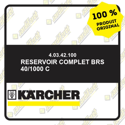 Reservoir complet BRS 40/1000 C Karcher 40342100 | Jardiforêt
